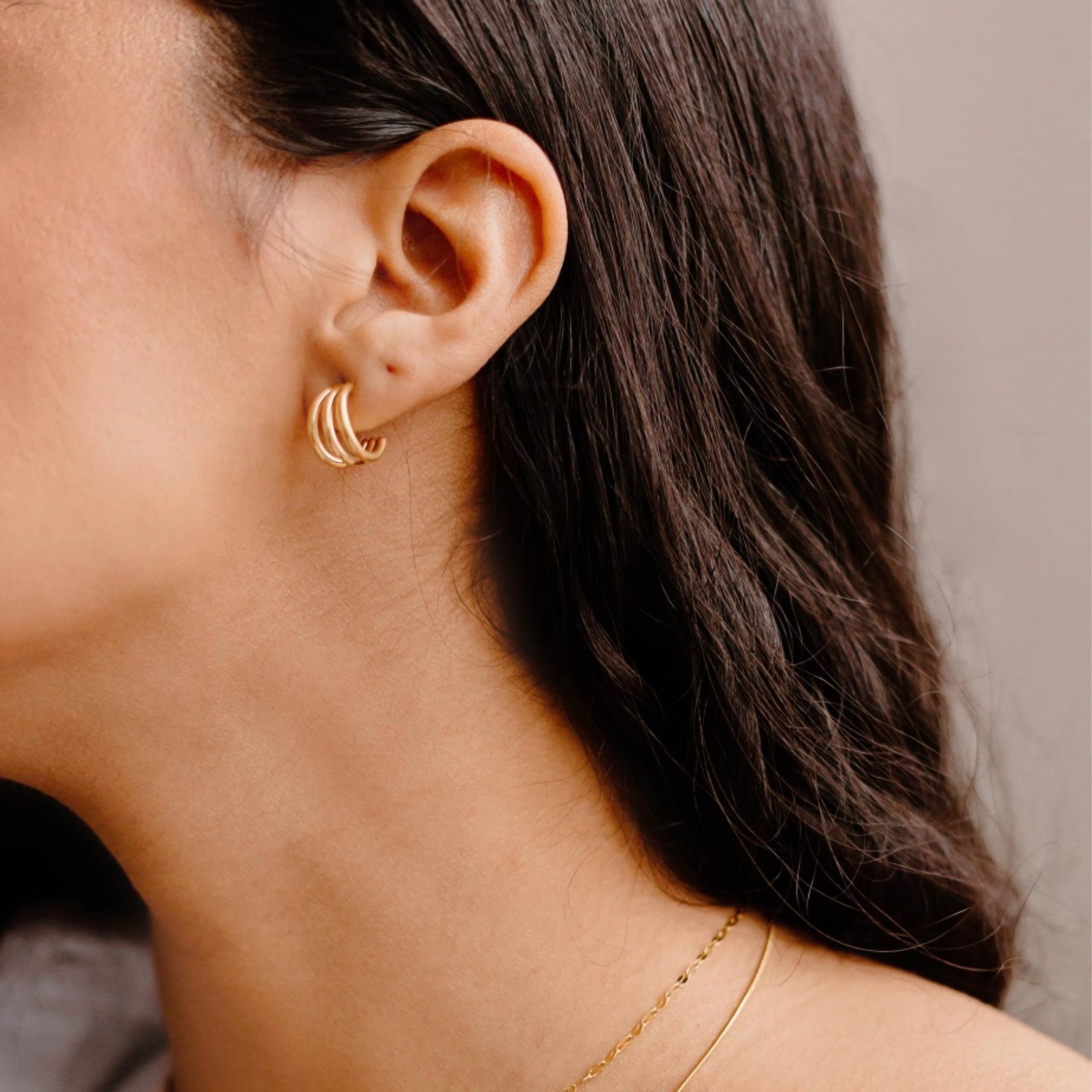 TNT Triple Hoops | 18k Gold Plated